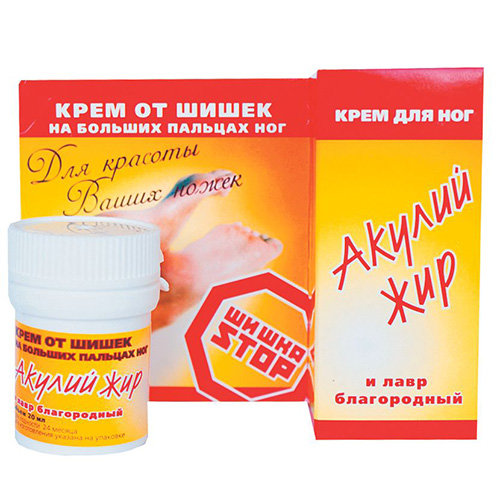 Купить крем от шишек на больших пальцах ног "Акулий жир и Лавр ...